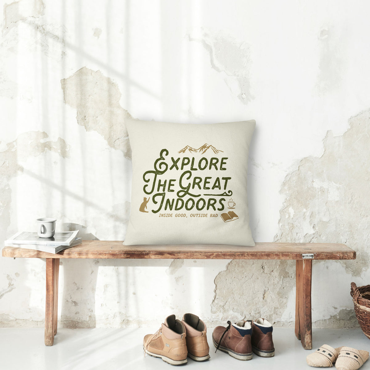 Inside Good Outside Bad Pillow – Relatable Basic